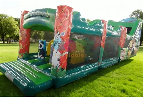 China Customized Animal Jungle Inflatable Obstacle Course Suppliers ...